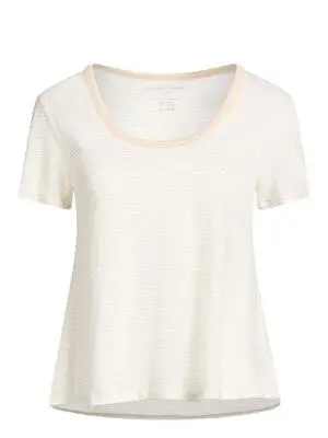 Majestic Filatures Organic Cotton Striped Jersey T-shirt - Ivory