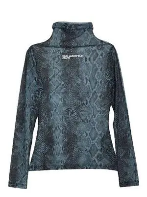 Karl Lagerfeld Top With Snakeskin Print - Grey