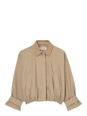 RÓHE Suede Collar Blouson Jacket - Sand