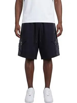 ROBERTO VINO Star-Cut Overlay Cotton Utility Shorts