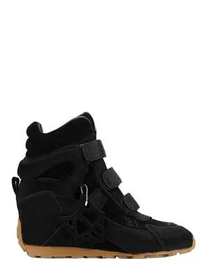 NAKED WOLFE Element Suede Wedge Boots - Black