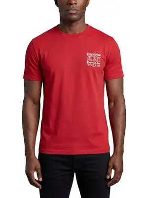 ROBERTO VINO Big Writing Milano Slim Fit Tee - Red