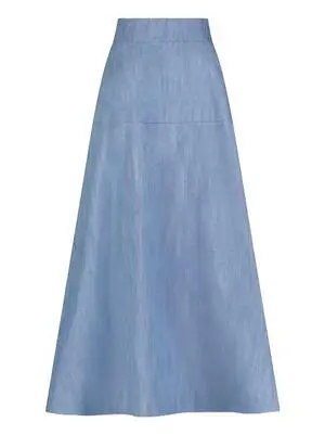 LELA ROSE A-Line Denim Skirt