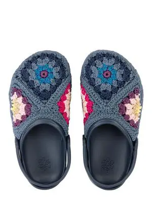 THE SAK Crocheted Clogs With Ankle Strap - Maritime Multi Patch