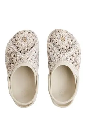 THE SAK Crocheted Clogs With Ankle Strap Sand Patch
