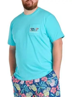 Vineyard Vines Big & Tall Forita Palms Whale Graphic Tee - Turqs