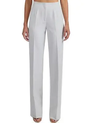 Santorelli Della Straight-leg Bouclé Pants - Ash Blue