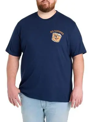 TRUE NATION BY DXL Big & Tall Old Fashioned Graphic Tee - Navy