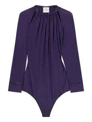 COURREGES Cut-out Jersey Bodysuit - Blue