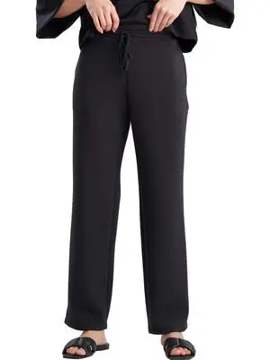 Natori Udon Scuba Knit Pajama Pants - Black