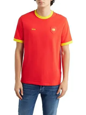 BOSS Lux Stretch Cotton Graphic T-shirt - Spain