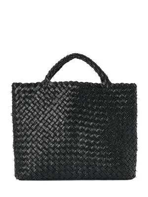 THE ROW Woven Leather Tote Bag - Black