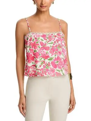 Aqua Lace Trim Cami Top - Pink Multi