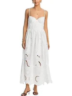 Aqua Corset Maxi Dress Exclusive - White