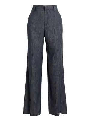 Brunello Cucinelli High-rise Wide-leg Jeans - Dark Denim