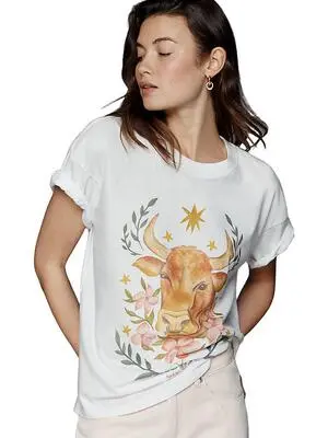 GIRL DANGEROUS Cosmic Zodiac Graphic T-shirt - Taurus
