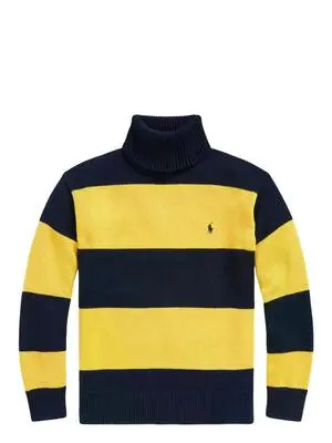 Polo Ralph Lauren Striped Roll-neck Sweater - Blue