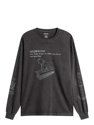 NEIGHBORHOOD Ls-8 Pigment Dyed Long Sleeve T-shirt - Black
