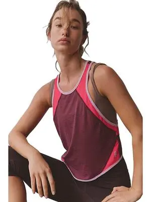 Free People Tempo Twist Back Tank - Mahogany/electric Sunset