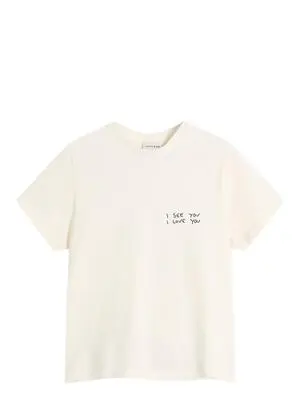 ANINE BING Shelley T-shirt - Washed Cream