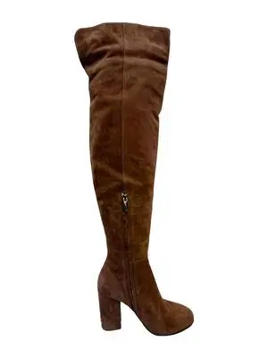 GIANVITO ROSSI Block-heel Knee-high Boots - Brown