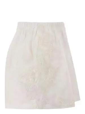 MAURIZIO MYKONOS Embroidered Elasticated-waist Shorts - White