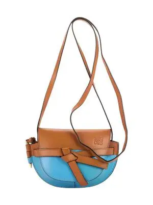 Loewe Gate Leather Crossbody Bag - Blue