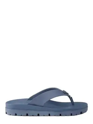 Prada Rubber Thong Sandals - Blue