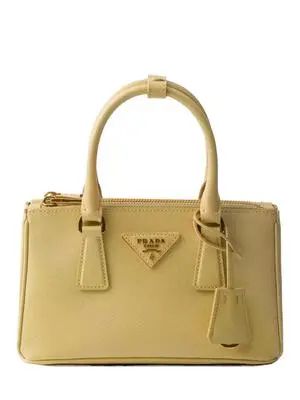 Prada Galleria Mini Saffiano Leather Bag - Yellow