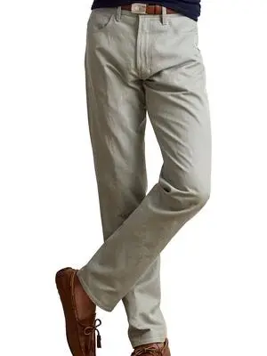 Ralph Lauren Straight Fit Cotton-linen Jean Light Grey