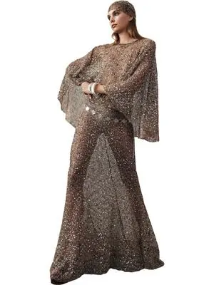 NAZLI CEREN Crochet Skirt - Brown