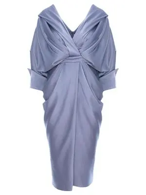 ACOB À PORTER Draped Midi Dress - Grey