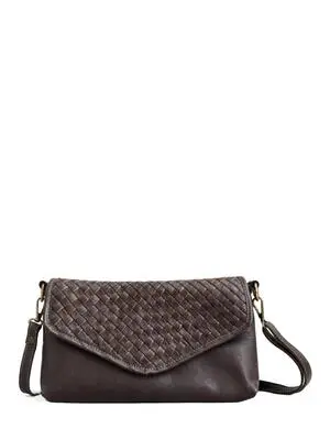 VIDA VIDA Woven Leather Handbag - Brown