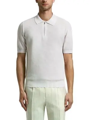 Peserico Zip-fastening Short-sleeve Polo Shirt - Neutrals