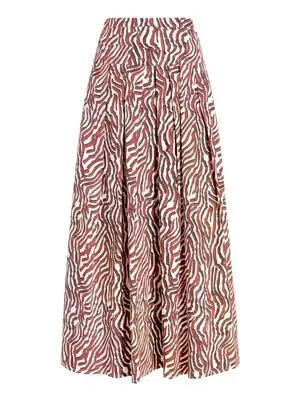 Proenza Schouler White Label Nessa Zebra-print Maxi Skirt - Neutrals
