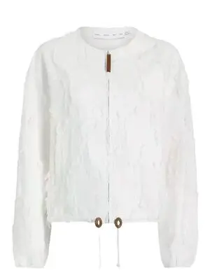 Proenza Schouler White Label Fringed Jacquard Jacket - Neutrals
