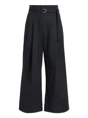 Proenza Schouler White Label Belted Pleated Trousers - Black