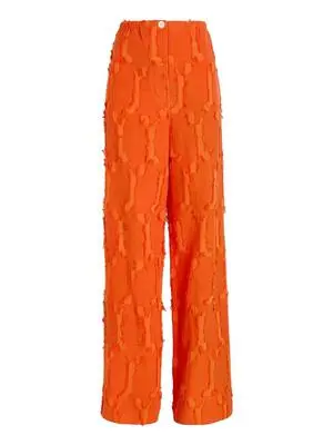 Proenza Schouler White Label Shilo Jacquard Trousers Orange