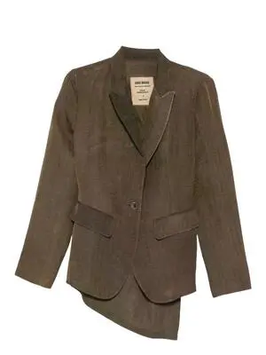 UMA WANG Asymmetric Jacket - Brown