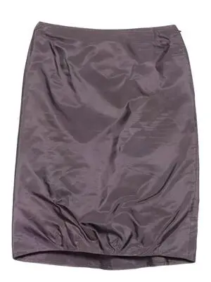 Prada 2000s Ruched-detail Skirt - Purple