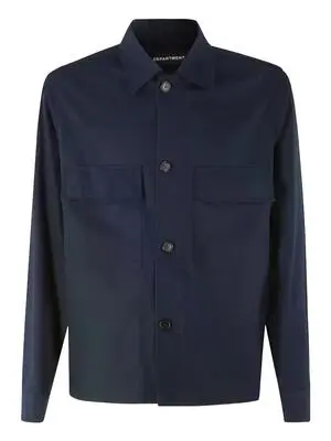 DEPARTMENT 5 Flap-pocket Long-sleeve Shirt - Blue