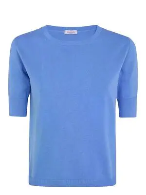 Rossopuro Short-sleeve Knitted Top - Blue