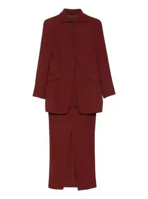 ROMEO GIGLI 1990s Single-breasted Skirt Set - Red