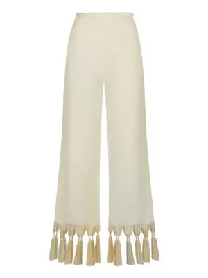 TALLER MARMO Marlino Fringed Trousers - Neutrals