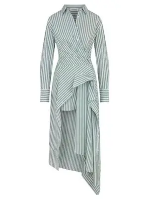 Monse Cascade Shirt Dress - Green