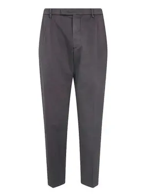 MICHAEL COAL Straight-leg Cotton Trousers - Brown