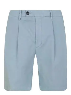 MICHAEL COAL Harry Pleated Shorts - Blue