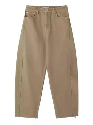 RECTO Washed Curved-leg Jeans - Neutrals