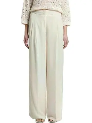 Peserico Pleated Wide-leg Trousers - Neutrals