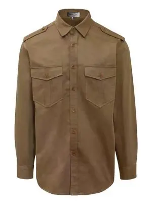 MARANT Logo-embroidered Shirt - Brown